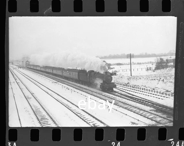 ORIGINAL 35MM NEGATIVE OF GWR STEAM LOCO 6854 "ROUNDHILL GRANGE" c1963 ...