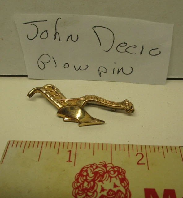 VINTAGE EARLY JOHN Deere Lapel Pin Walk Behind Plow $25.00 - PicClick