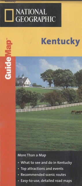 NATIONAL GEOGRAPHIC GUIDE Map KENTUCKY - c.1999 - laminated - MapQuest ...