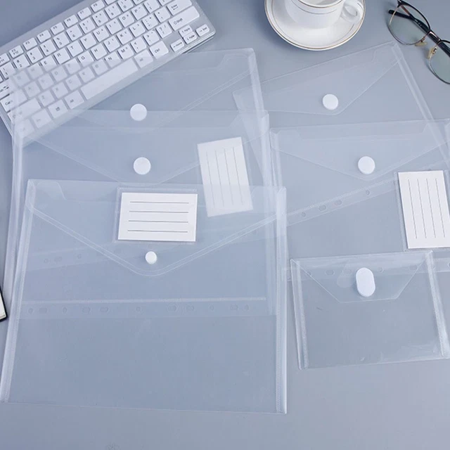 TRANSPARENT FILE BAG A4/A5/A7/A8 Filling Organizer File Folder School ... TRANSPARENT FILE BAG A4/A5/A7/A8 Filling Organizer File Folder School ...
