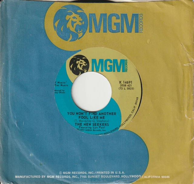 NEW SEEKERS - You Won't Find Another Fool Like Me (MGM 1973) 7" Single ...