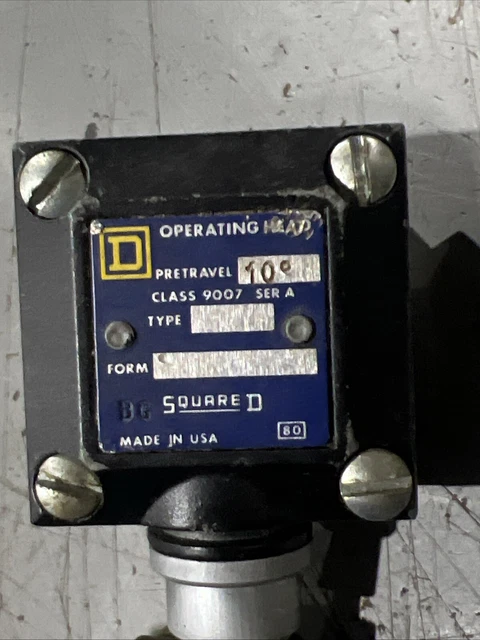 🔥SQUARE D CLASS 9007 Limit Switch Operating Head W/ Arm, Used, Free ...