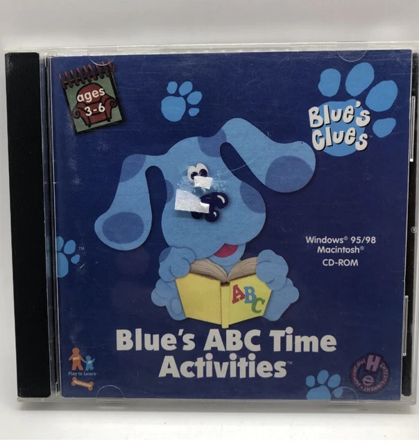 BLUE'S CLUES ABC Time Activities CD-ROM PC Learning Game Disc & Manual ...