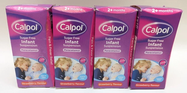 4 X CALPO Sugar Free Infant Suspension Strawberry Flavour 100ml £15.99 ...