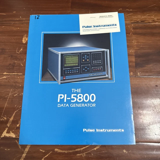 PULSE INSTRUMENTS DATA Generator PI-5800 Data Sheet Catalog $13.49 ...