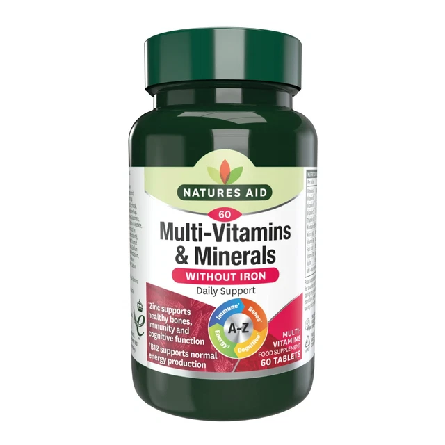 MULTIVITAMINS & MINERALS Without Iron High Strength One a Day Multi ...