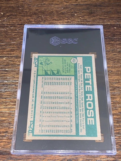 1977 TOPPS PETE Rose #450 Rouges Grade Sgc 6 Ex-Mt EUR 33,65 - PicClick FR