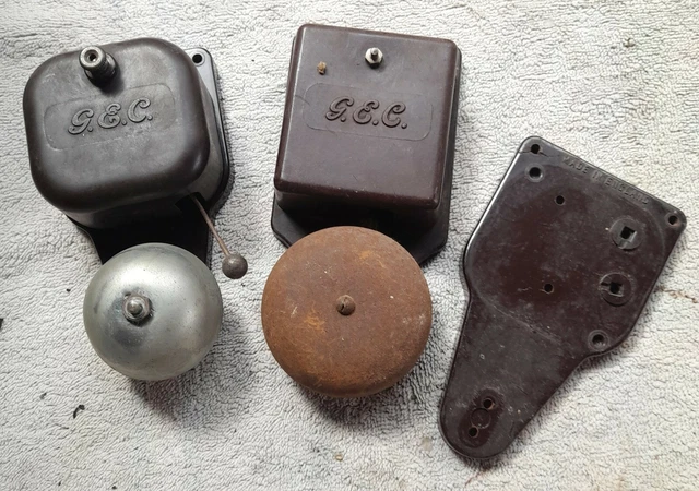 VINTAGE GEC BAKELITE Electric Door Bell X 2 Spares Only Door / Butler ...