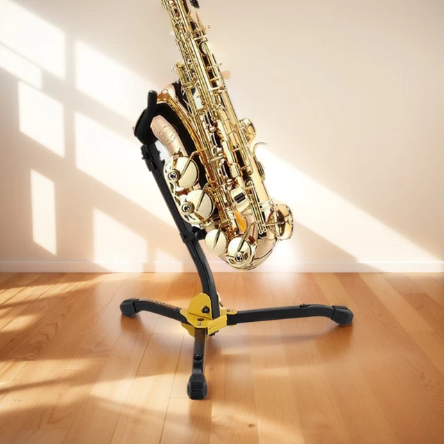 A# ALTO TENOR Saxophone Stand Portable Foldable Sax Tripod Musical ...