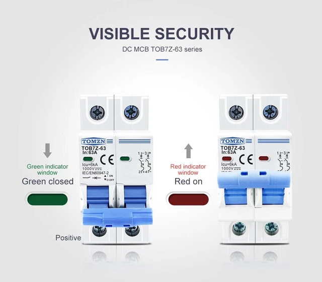 DC CIRCUIT BREAKER 1000V 2 Pole Double MCB Solar PV 6 10 16 20 32 40/50/63 Amp $30.64 - PicClick AU