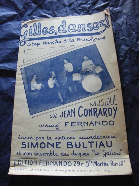 PARTITURA GILLES, DANZA Racagnac Di Jean Conrardy Bultiau Françoi ...