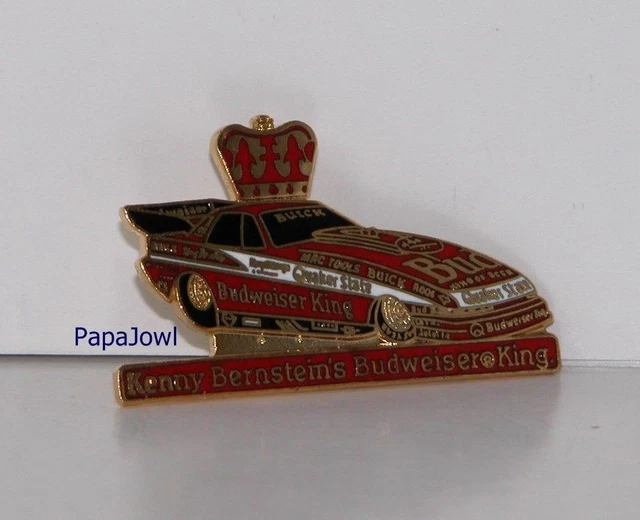 KENNY BERNSTEIN BUDWEISER King Buick Funny Car Drag Racing Hat Lapel ...