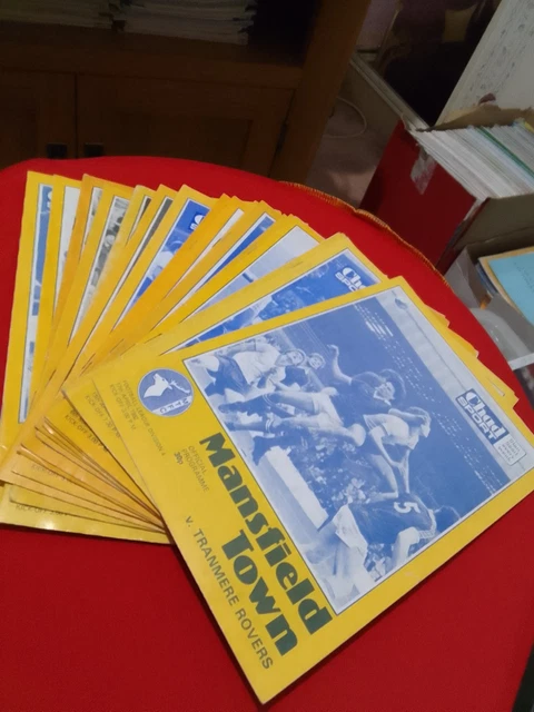 MANSFIELD TOWN 1981/1982 Home Football Programme Collection (Bulk Lot ...