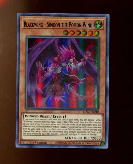 YU-GI-OH! BLACKWING - Simoon the Poison Wind - 1ST ED ULTRA RARE LDS2 ...