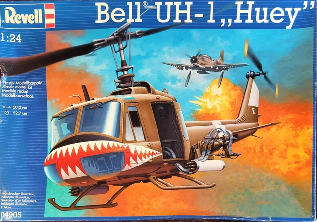REVELL 1:24 BELL UH-1 "HUEY" Helicopter Model Kit #04905 *SEALED IN ...