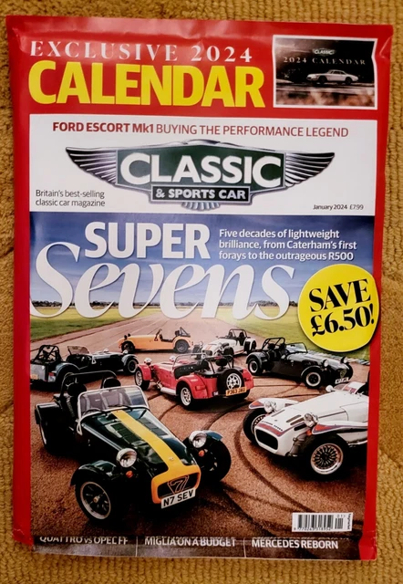 CLASSIC & SPORTS CAR magazine January 2024 With FREE 2024 CALENDAR NEW ...