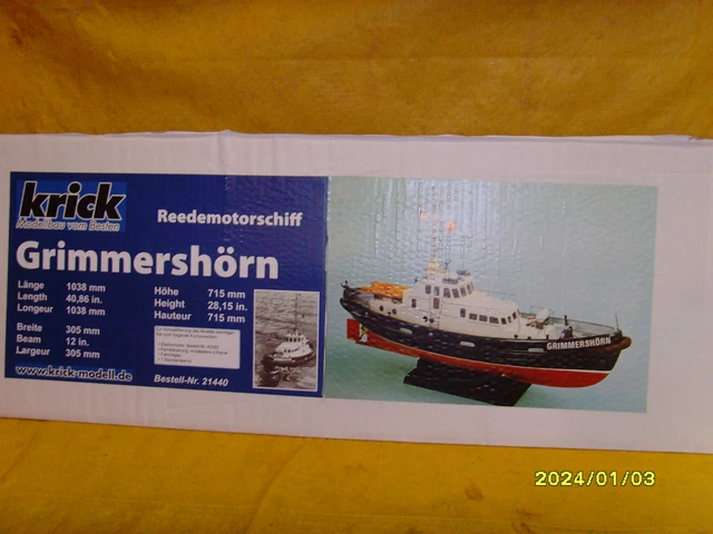 RC-REEDEMOTORSCHIFF & GRIMMERSHÖRN " von Krick angefangener Bausatz EUR ...