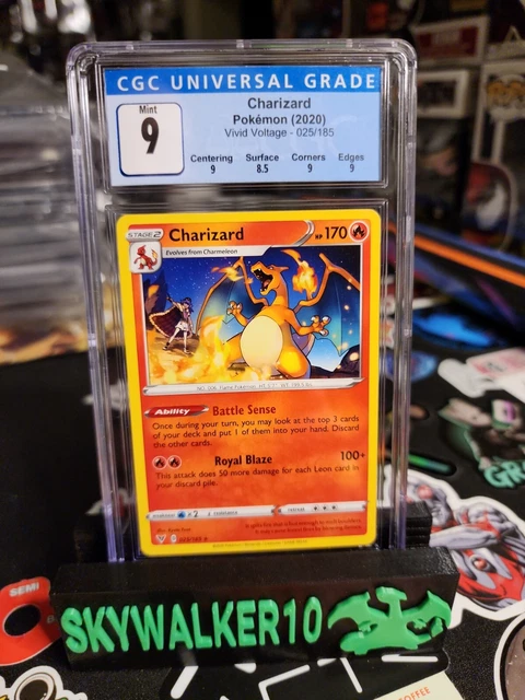POKÉMON TCG CHARIZARD Vivid Voltage 025/185 Regular Rare CGC 9 ...