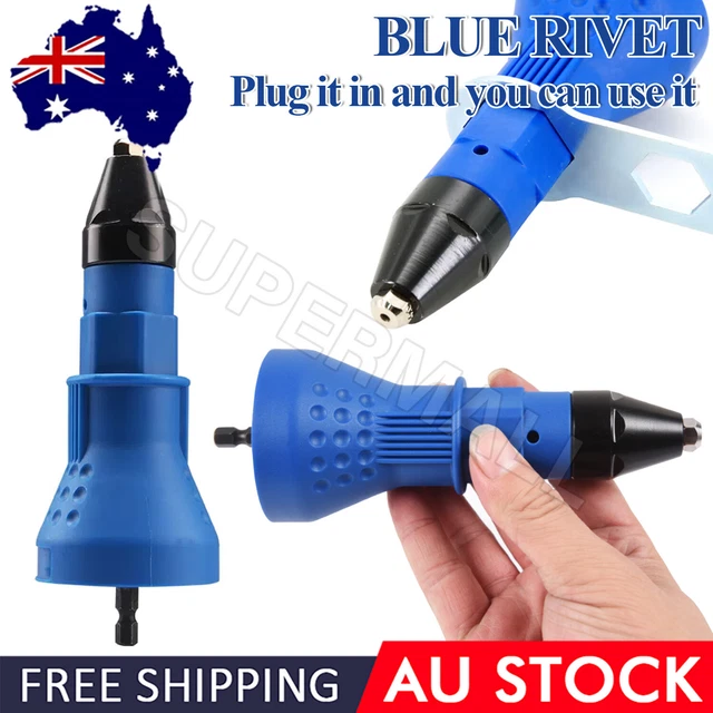 RIVET POP GUN Attachment Drill Adapter Riveting Nuts Riveter Cordless ...
