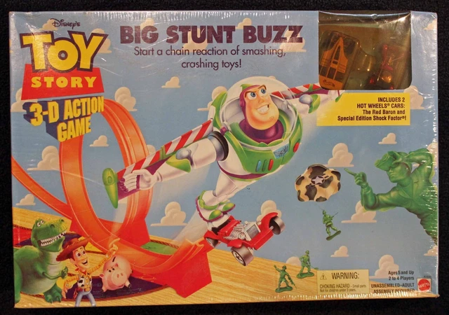 TOY STORY HOT Wheels BIG STUNT BUZZ 3-D Action Game! $58.88 - PicClick