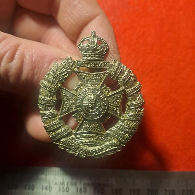 WW2 THE RIFLE Brigade Regiment Cap Badge British Army 100% Genuine £8. ...
