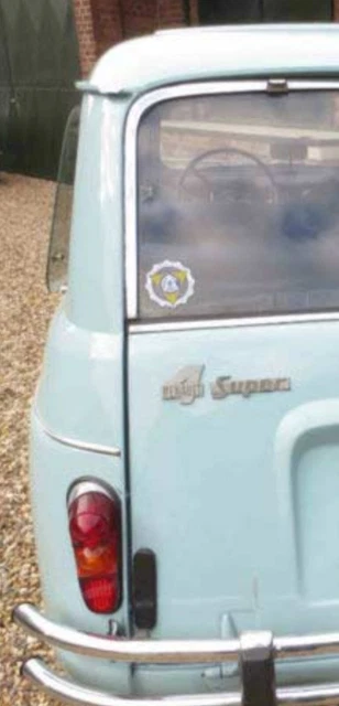 RARE MONOGRAMME LOGO SIGLE de Hayon pour RENAULT 4 R4 4L Version SUPER ...