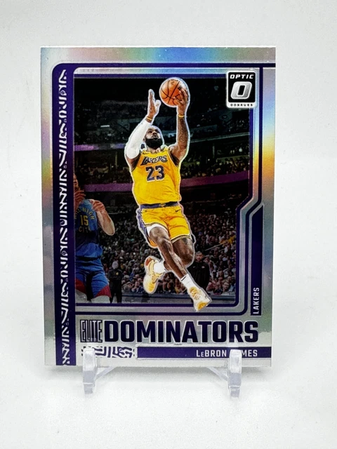 LEBRON JAMES 2023-24 Donruss Optic Elite Dominators Prizm argento #9 ...