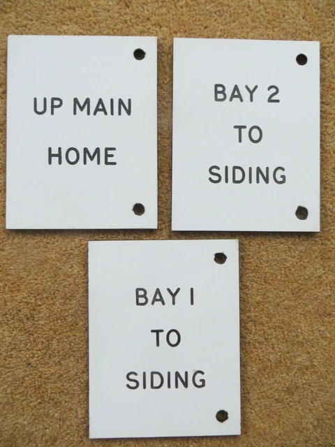 RAILWAY SIGNAL BOX INDICATOR SIGNS x3 railwayana collectible model ...