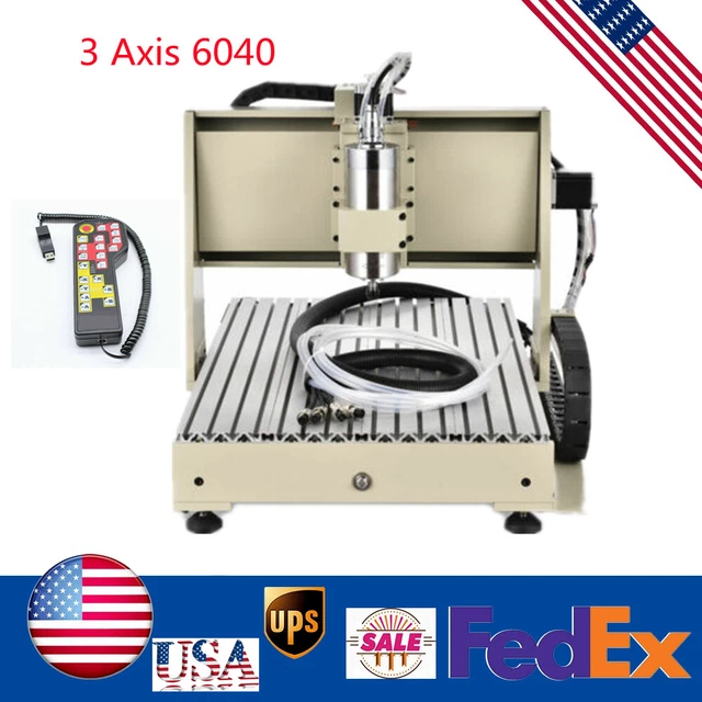 CNC 6040 ROUTER 3 Axis Engraving Engraver Metal Wood Mill Machine 1500W ...