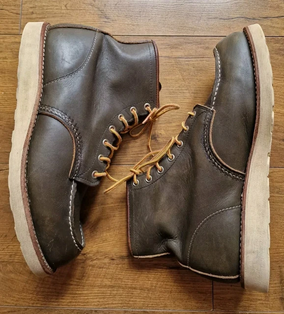RED WING MOC Toe Boots 8180 Uk 9.5 Us 10.5 Kangatan Green £185.00 ...