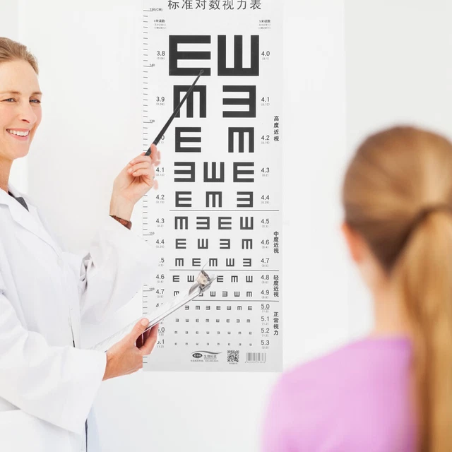 EYE CHART FOR Testing - Wall & Pocket Size - Snellen Chart-CJ £5.75 ...