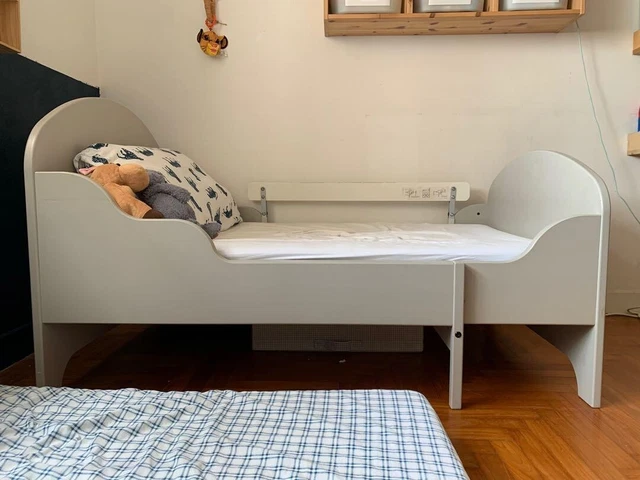 IKEA TROGEN EXTENDABLE Bed in Grey (discontinued) Pine Wood £55.00 ...