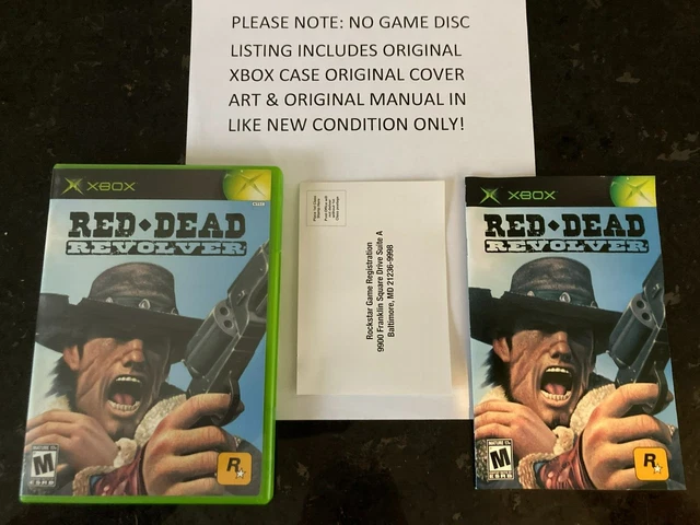 RED DEAD REVOLVER Xbox Original Case Cover Art Manual NO GAME $9.99 ...