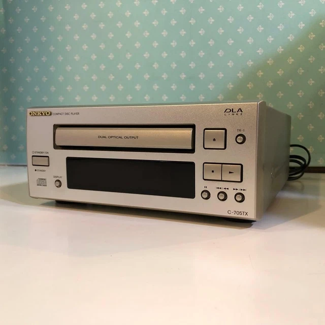 ONKYO C-705X CD Player Audio Stereo Silver DLA Link Compatible AC 100V ...