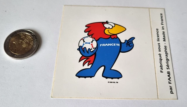 AUTOCOLLANT FOOTBALL COUPE du Monde 1998 (Mascotte footix) EUR 1,50 ...