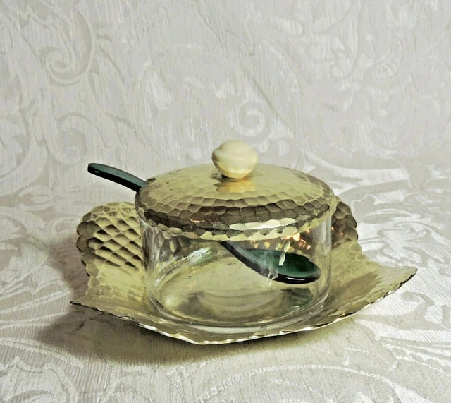 PARMESAN CHEESE BOWL Server Formaggiera Vintage 1950 Cador metallo ...