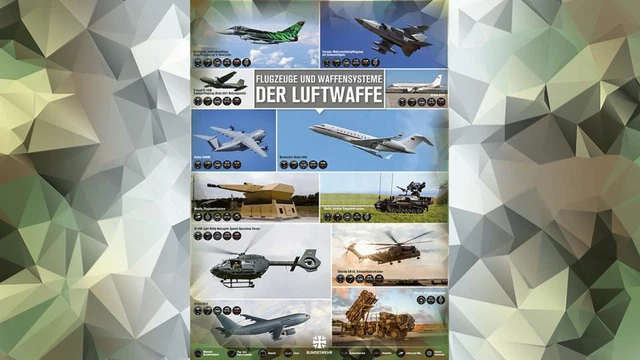 TYPENPOSTER LUFTWAFFE - BW Bundeswehr DIN A1 Poster 594x841mm Flugzeuge ...