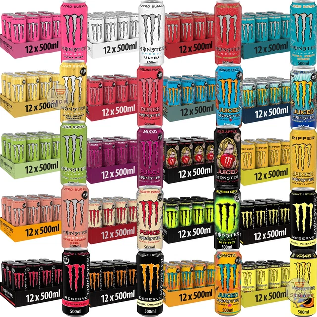 MONSTER ENERGY DRINK Assorted Flavours Ultra,Original,Zero Sugar Pack ...
