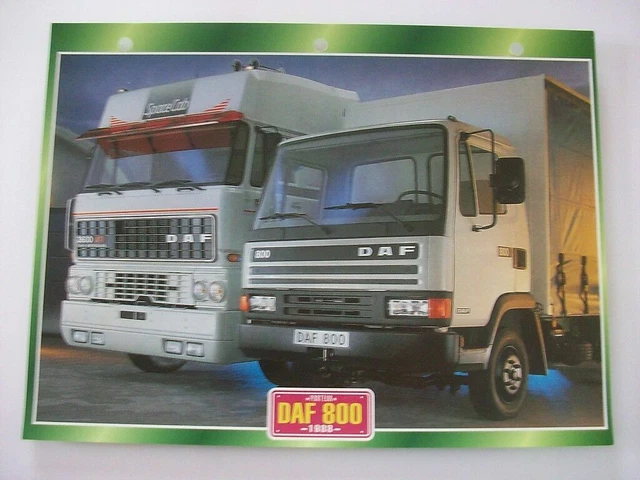 CARTE FICHE CAMION Porteur Daf 1100 1980 EUR 2,50 - PicClick DE