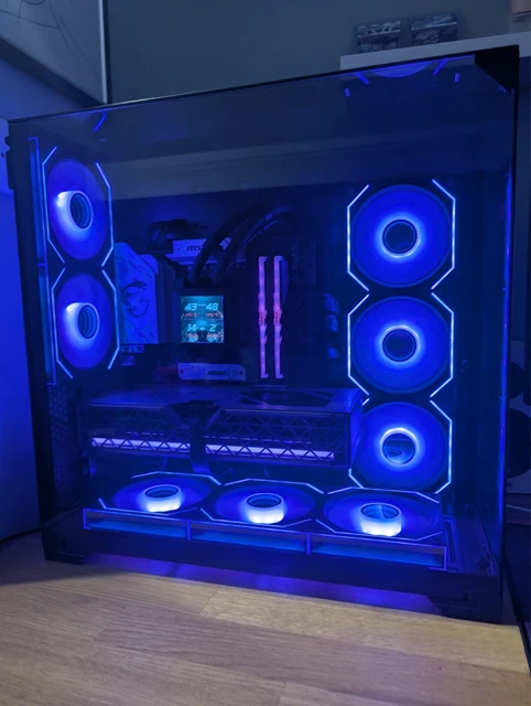 LIAN LI O11 Vision Compact Black Dual Chamber Mid Tower INCLUDES FANS ...