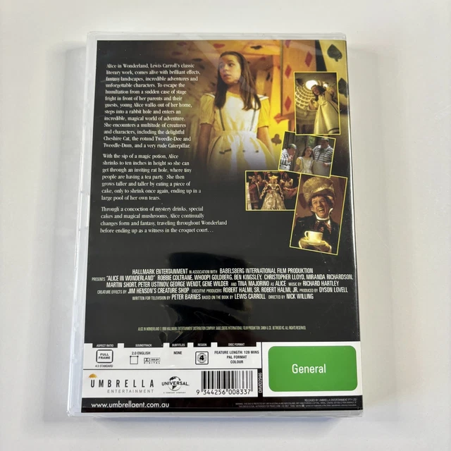 ALICE IN WONDERLAND DVD Region 4 PAL Brand New Sealed Free Tracked Postage 1999 $49.99 - PicClick AU