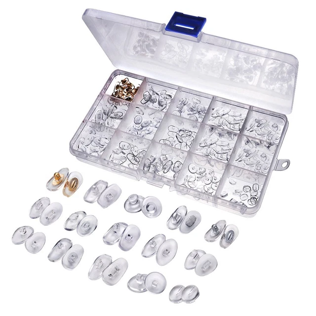 SOFT SILICONE SCREW ON PUSH ON IN Eyeglass Nose Pads Kit Glasses Repair ...