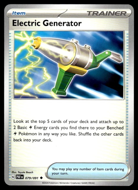 ELECTRIC GENERATOR 2024 Pokemon PAF Paldean Fates V27 #79 Uncommon $2. ...