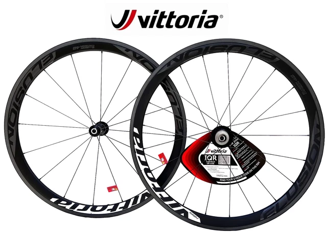 VITTORIA ELUSION CARBON C42 bicycle Road Bike WheelSet 700C Tubeless ...