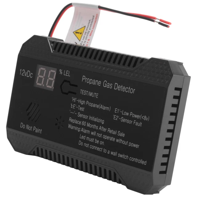 PROPANE DETECTOR 12V LPG Natural Gas Sensor Leak Alarm 85DB Siren for ...