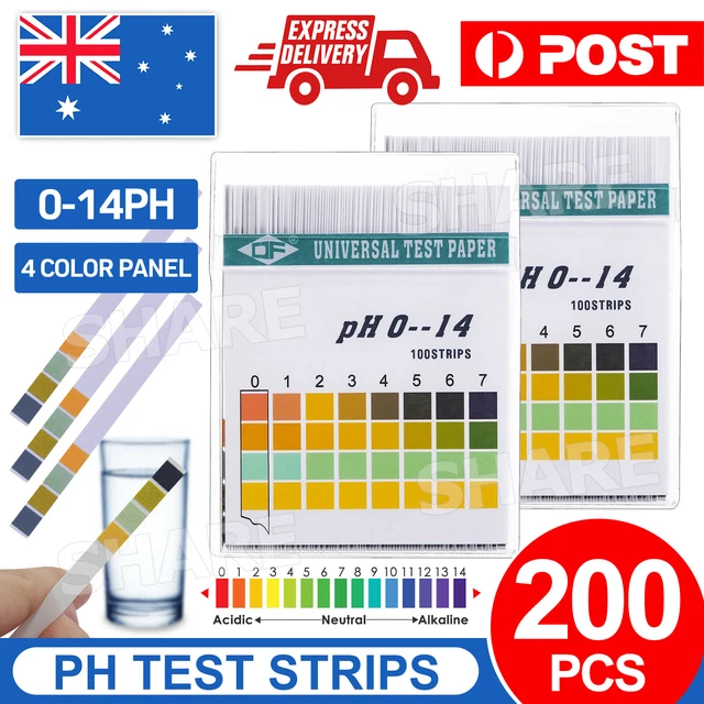 200 PH TEST Strips ph 0-14 Alkaline Acid Urine/Saliva/Litmus Paper ...