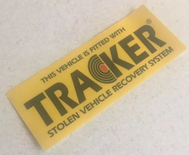 ANTI THEFT STICKER Genuine Tracker Warning Deterrent Sign Carthago ... ANTI THEFT STICKER Genuine Tracker Warning Deterrent Sign Carthago ...