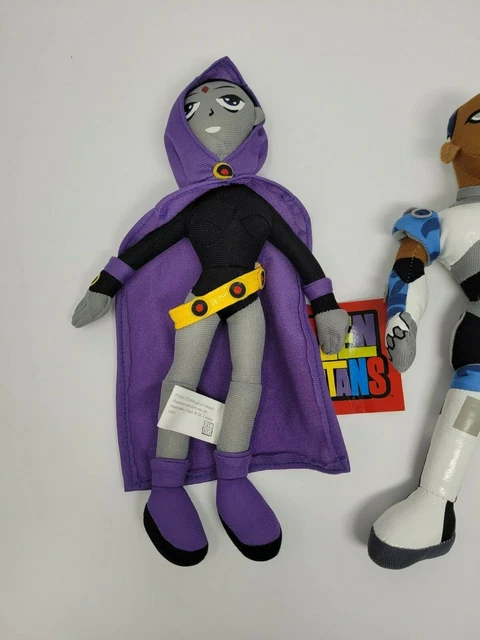 TEEN TITANS RAVEN Cyborg Robin Warner Bros DC Comics Plush Toy lot Toy ...