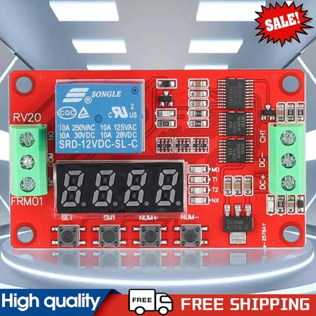 FRM01 MULTIFUNCTION TIMER Control Relay Switch Relay Board DC 5V 12V ...