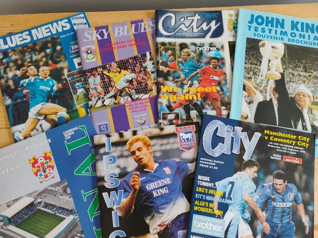 JOB LOT FOOTBALL Programmes 90s Blues Ipswich City Tranmere £2.00 ...
